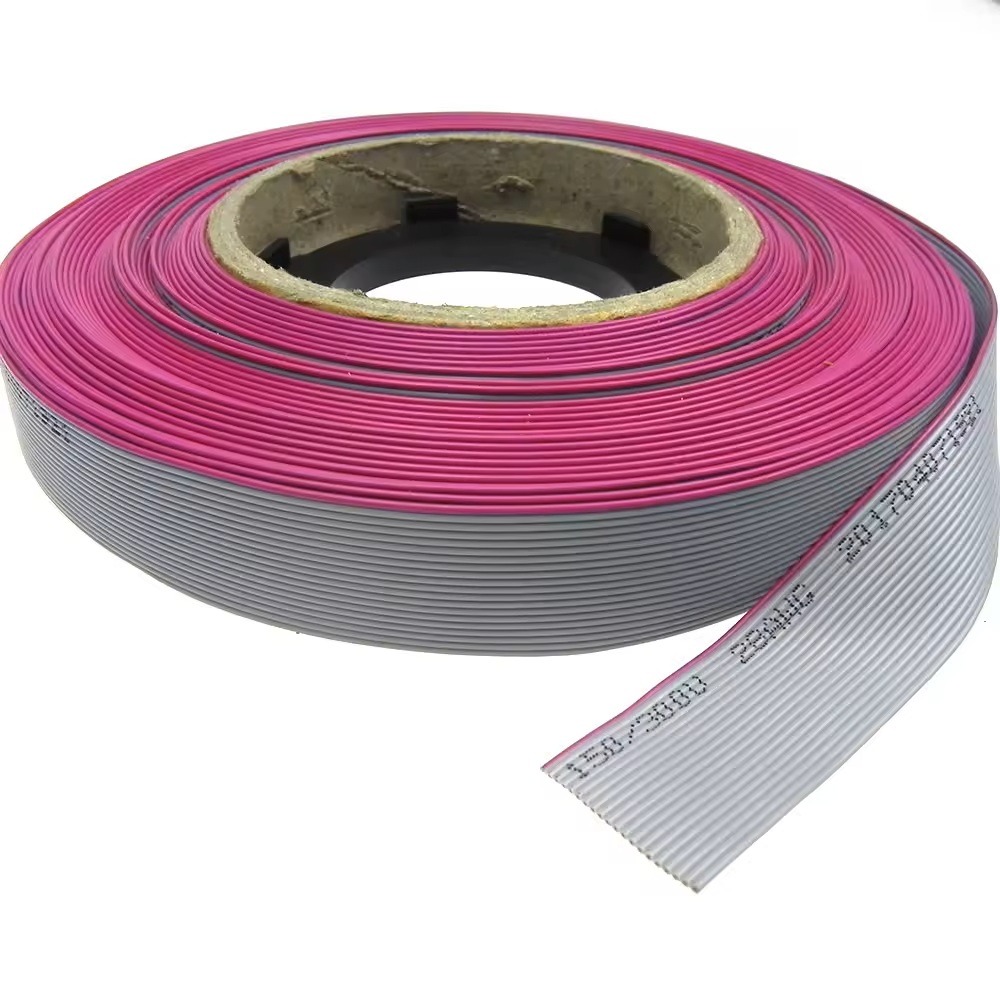 1 Foot HLXT AWM 2651 28AWG Flexible Flat Ribbon Cable Grey Wire 20 Pins ...